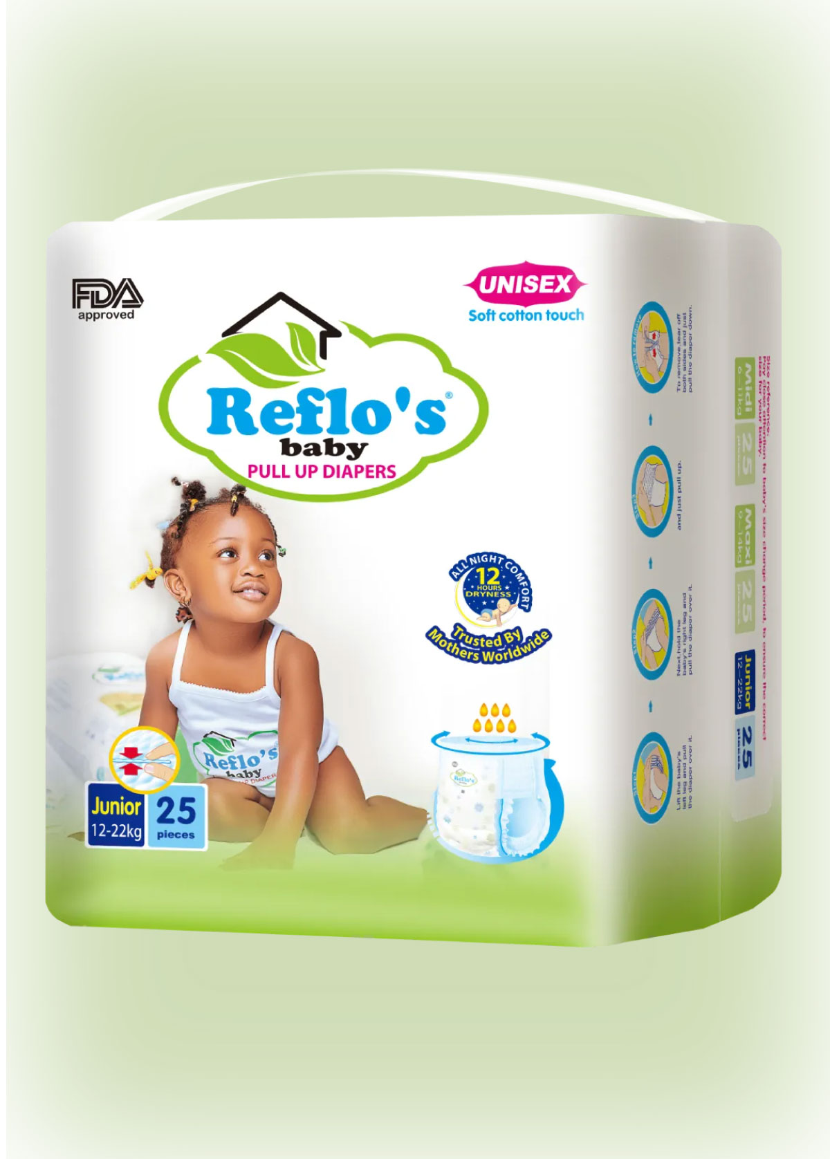 Junior – Reflo’s® Baby Pull Up Diapers – Reflo’s® Limited